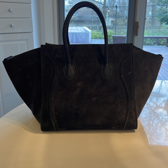 Celine | Bags | Celine Suede Leather Phantom Luggage In Slate | Poshmark